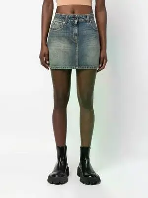 Palm Angels Star-motif Denim Mini Skirt