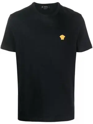 Versace Medusa-embroidered T-shirt - Black