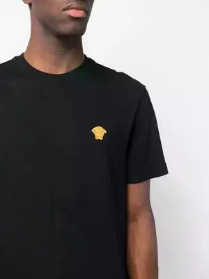 Versace Medusa-embroidered T-shirt - Black