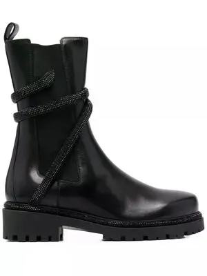 Rene Caovilla Wrap-around Leather Boots