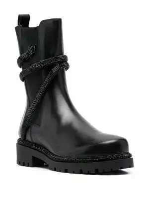 Rene Caovilla Wrap-around Leather Boots