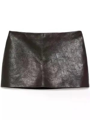 Khaite The Jett Mini Skirt - Brown