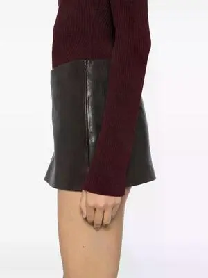 Khaite The Jett Mini Skirt - Brown