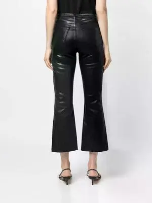 L'Agence Kendra Cropped Flare Jeans - Black