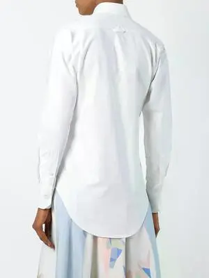 Thom Browne Classic Long Sleeve Oxford Shirt - White
