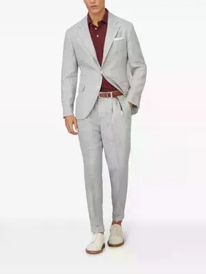 Brunello Cucinelli Notched-lapels Single-breasted Blazer - Grey