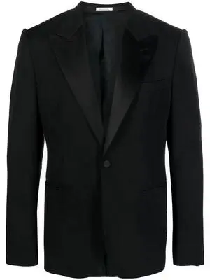 Alexander McQueen Silk Lapels Blazer
