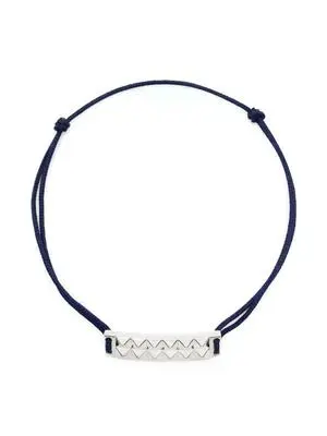 Le Gramme Buff-top Pyramid-guilloché Bracelet - Blue