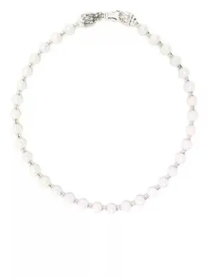 Emanuele Bicocchi Bead-embellished Pearl Necklace - Silver
