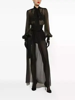 Dolce & Gabbana Silk Pleated Skirt