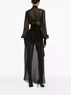 Dolce & Gabbana Silk Pleated Skirt