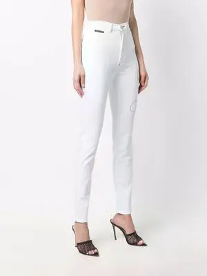 Philipp Plein Cotton Logo Print Jeggings