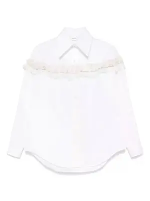 Alexander McQueen Slashed Creponne-detail Shirt
