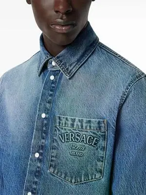 Versace Milano Stamp Denim Shirt