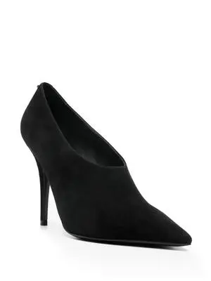 Valentino Garavani Calf Suede Vlogo Signature Pumps - Black