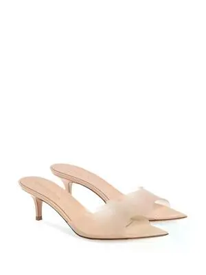 GIANVITO ROSSI Elle 55mm Translucent Mules - Neutrals