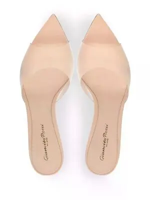 GIANVITO ROSSI Elle 55mm Translucent Mules - Neutrals