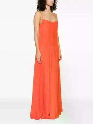 FORTE_FORTE Silk Maxi Dress - Orange