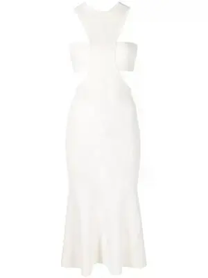 Alexander McQueen Slashed Harness Rib-knit Dress