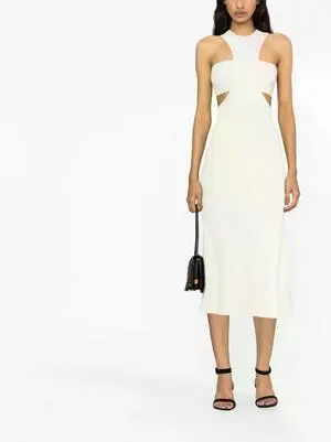 Alexander McQueen Slashed Harness Rib-knit Dress