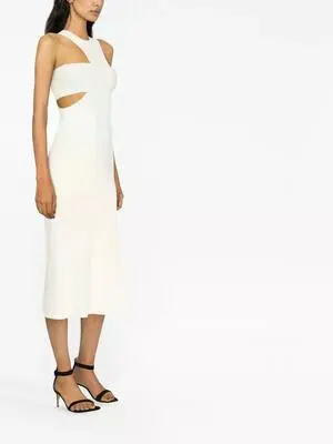 Alexander McQueen Slashed Harness Rib-knit Dress