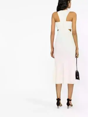 Alexander McQueen Slashed Harness Rib-knit Dress