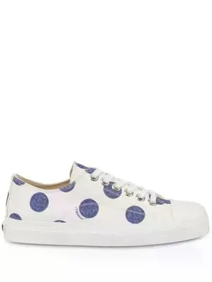 Moschino Polka-dot Printed Sneakers - White