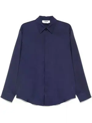 MSGM Logo-embroidered Shirt
