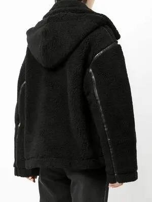 JUUN.J Faux-shearling Oversized Biker Coat