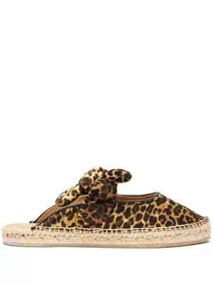 SCAROSSO Animal Print Espadrilles - Neutrals