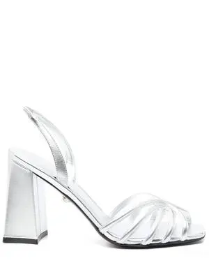 ALEVI MILANO 90mm Tara Slingback Sandals - Silver