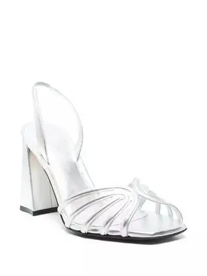 ALEVI MILANO 90mm Tara Slingback Sandals - Silver