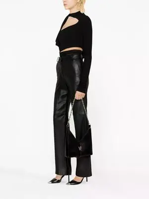 MUGLER Cut-out One-shoulder Bodysuit
