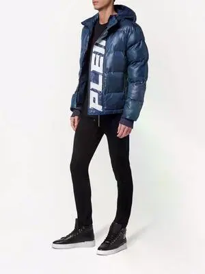 Philipp Plein Padded Long-sleeve Logo Jacket