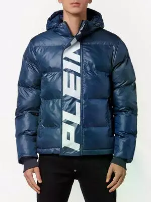 Philipp Plein Padded Long-sleeve Logo Jacket