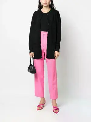 Moschino Monogram-jacquard Virgin Wool Cardigan