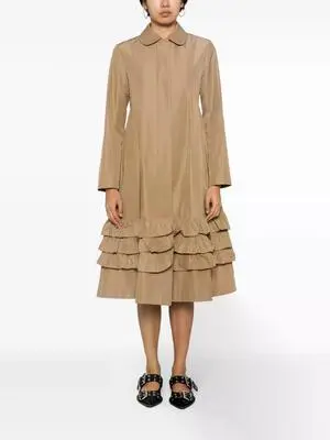 MOLLY GODDARD Lacey Ruffled Calf-length Coat