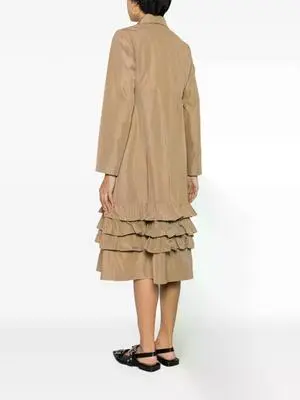 MOLLY GODDARD Lacey Ruffled Calf-length Coat