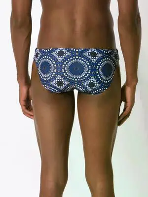 AMIR SLAMA Abstract Print Swimming Trunks