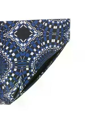 AMIR SLAMA Abstract Print Swimming Trunks