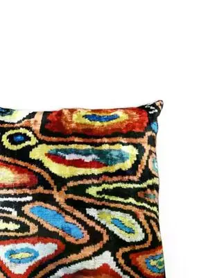 LES-OTTOMANS Jacquard Velvet Cushion
