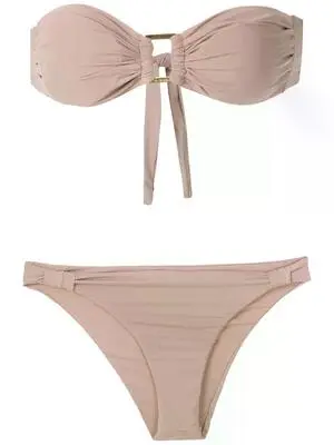 AMIR SLAMA Bandeau Bikini Set - Neutrals