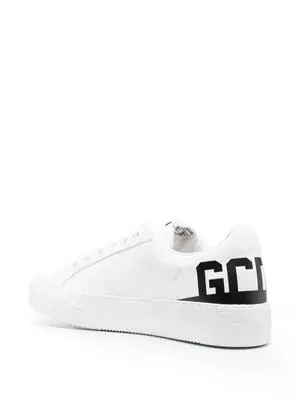 Gcds Logo-print Leather Sneakers