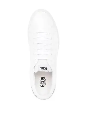 Gcds Logo-print Leather Sneakers