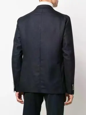 Tagliatore Virgin Wool Single-breasted Blazer - Blue