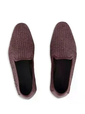 Manolo Blahnik Raffia Loafers