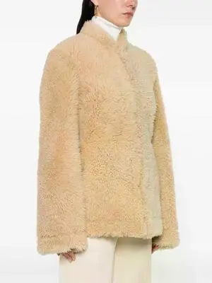 TOTEME Cinched Shearling Jacket - Neutrals