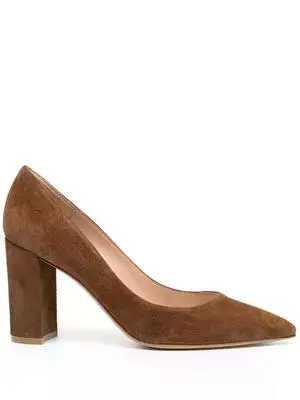GIANVITO ROSSI Piper 85mm Suede Pumps - Brown