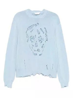 Alexander McQueen Distressed Skull Sweater