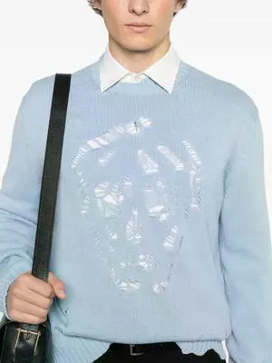Alexander McQueen Distressed Skull Sweater